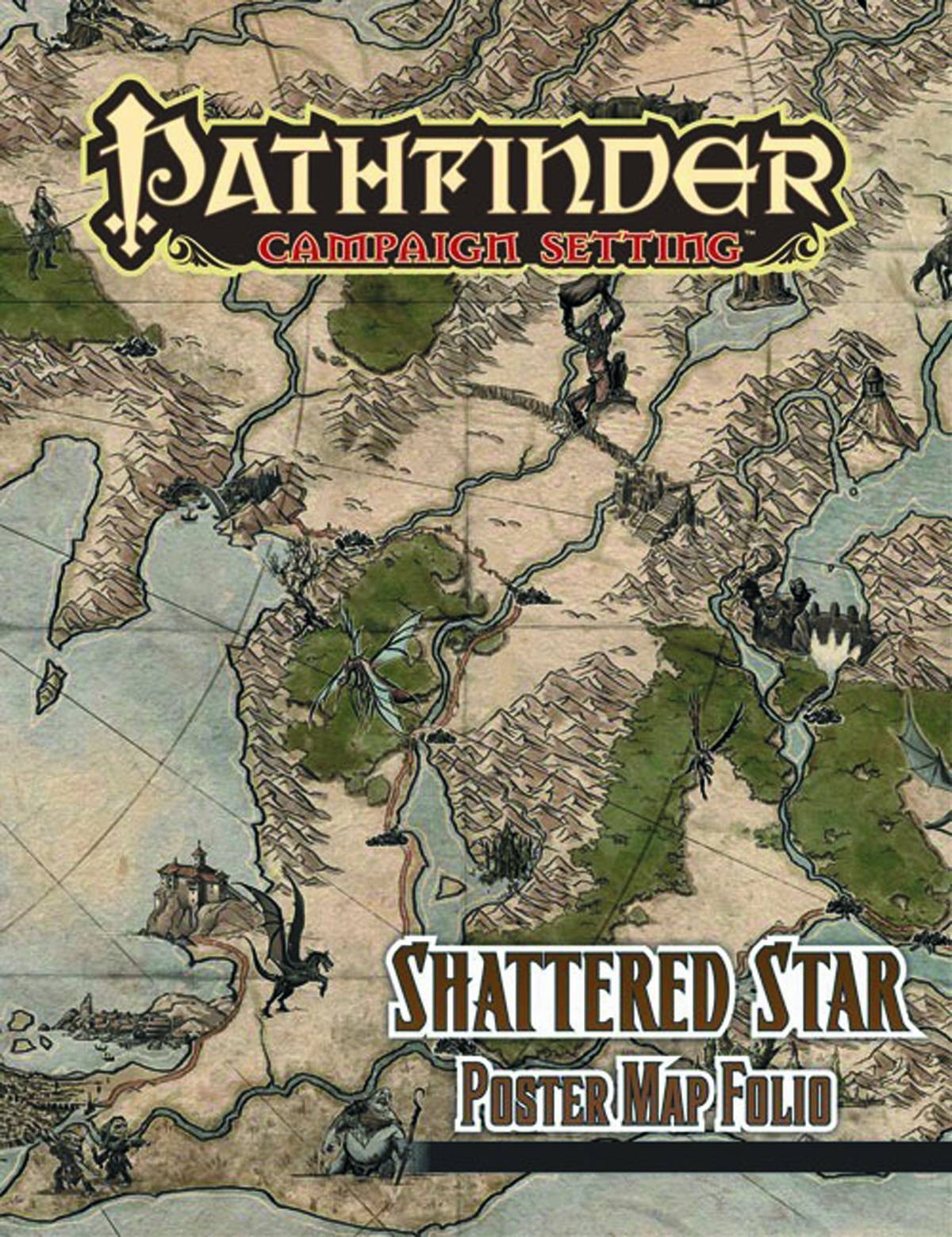 PATHFINDER CAMPAIGN SETTING SHATTERED STAR POSTER MAP FOLIO - Trade ...